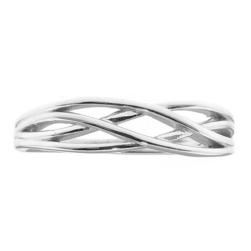 Lanie Wedding Bridal Band Ring Sterling Silver Womens Mens Ginger Lyne ...