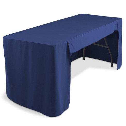 Lann's Linens 6' Trade Show Table Cover, Open Back Fitted Tablecloth ...