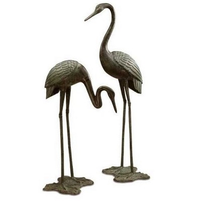 SPI Home Large Garden Crane Pair – Set of 2 Tall Cast Metal Outdoor ...