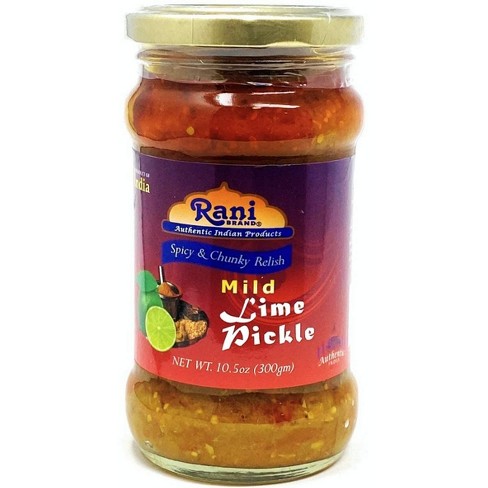 Lime Pickle Mild (achar, Spicy Indian Relish) - 10.5oz (300g) - Rani ...