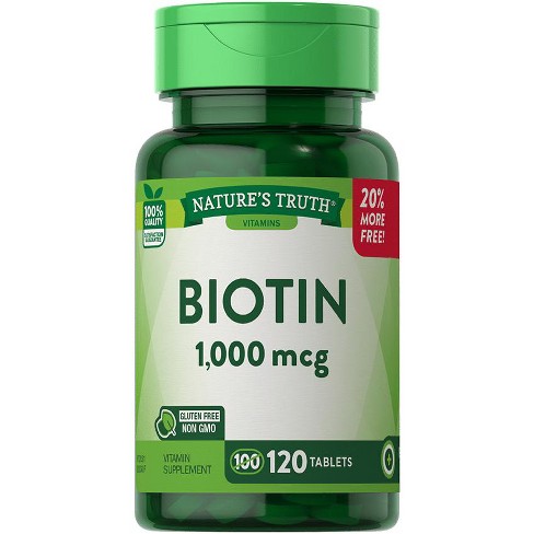 Nature's Truth Biotin 1000mcg | 120 Tablets : Target