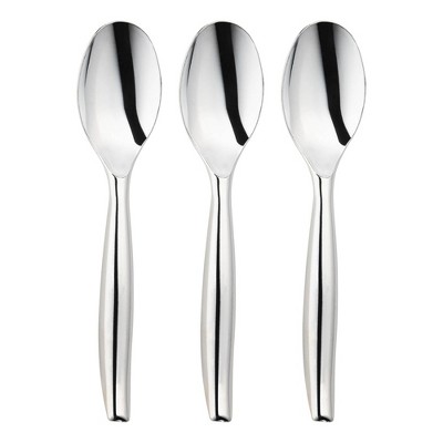 Smarty Had A Party Silver Disposable Plastic Serving Spoons (150 Spoons ...