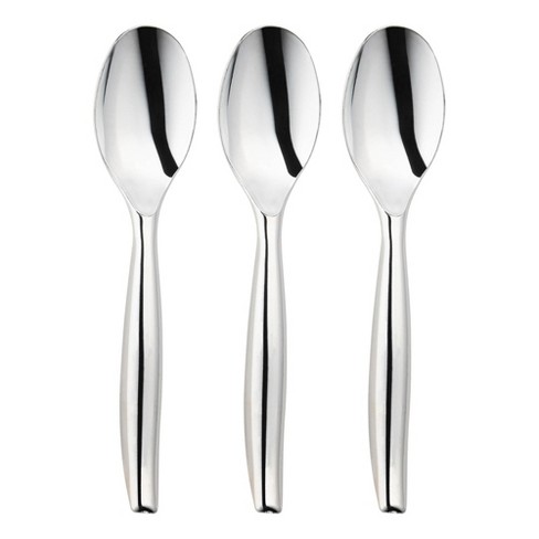 Smarty Had A Party Silver Disposable Plastic Serving Spoons (150 Spoons ...