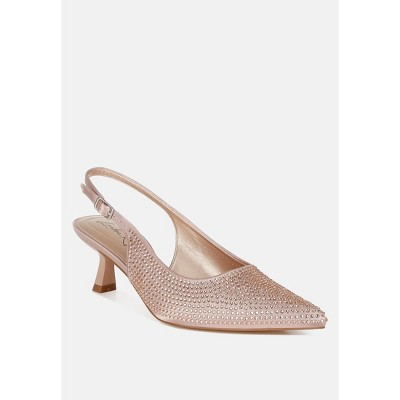 Amashi Rhinestones Embellished Slingback Sandals : Target