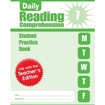 Daily Reading Comprehension, Grade 7 Student Edition Workbook - By Evan ...