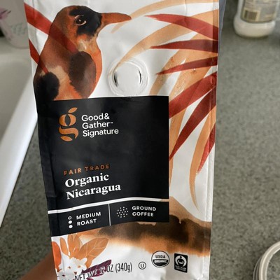 Signature Organic Nicaragua Medium Roast Ground Coffee - 12oz - Good ...
