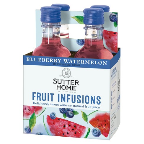Sutter Home Fruit Infusions Blueberry Watermelon Wine - 4pk/187ml ...