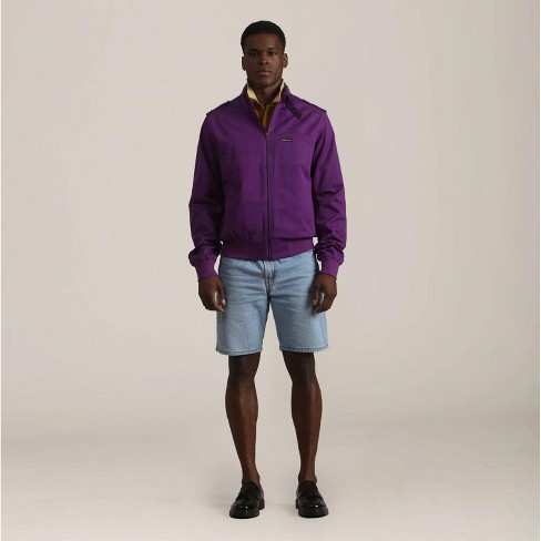 Members Only Men's Classic Iconic Racer Jacket (slim Fit) - Purple ...