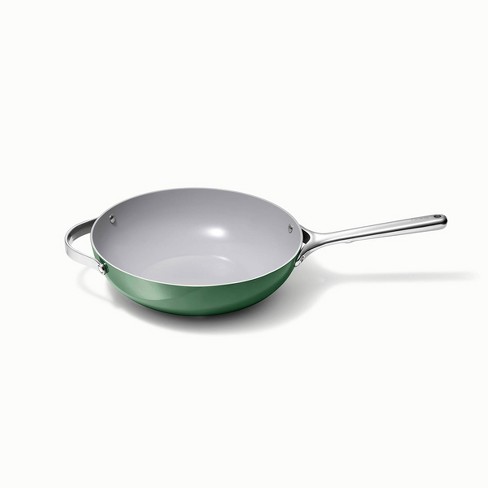 Caraway Home Stir Fry Pan Sage: 12" Nonstick Ceramic Cookware, Oven ...