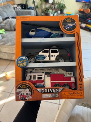 DRIVEN by Battat – Small Toy Emergency Vehicle Set – Micro Rescue Fleet - 3 pk : Target