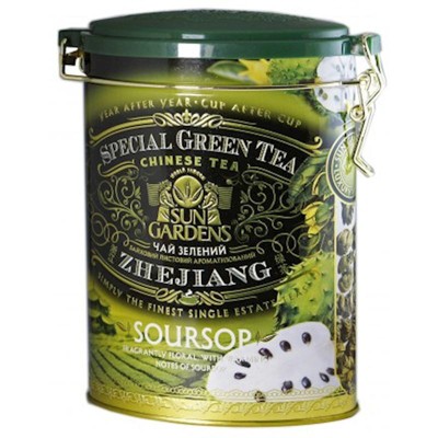 Sun Gardens Green Tea Soursop Loose Leaf Metal Tin 100g - Fresh And ...