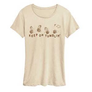 Women's - Peanuts - Spike Tumble Short Sleeve Graphic T-Shirt : Target