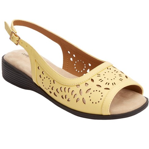 Comfortview Women's Wide Width The Mary Sling - 9 Ww, Yellow : Target