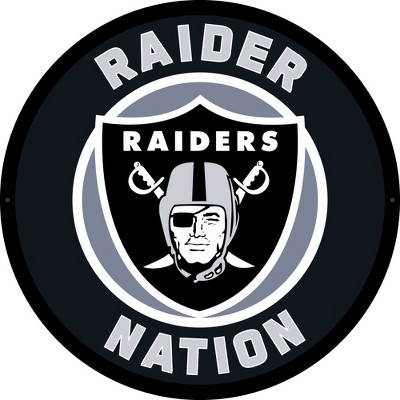 Nfl Las Vegas Raiders Distressed Logo Cutout Sign : Target