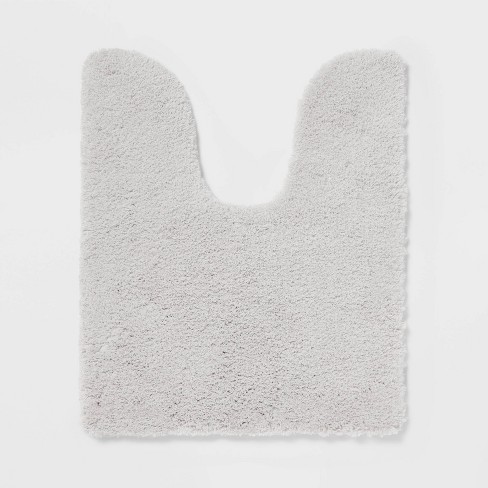 Spa Plush Contour Bath Rug Light Gray - Threshold™: Machine Washable ...