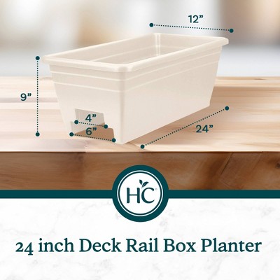 The Hc Companies 24 Inch Wide Heavy Duty Plastic Deck Rail Mounted ...