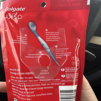 Colgate Optic White Wisp Disposable Mini Toothbrush, Peppermint - Trial ...