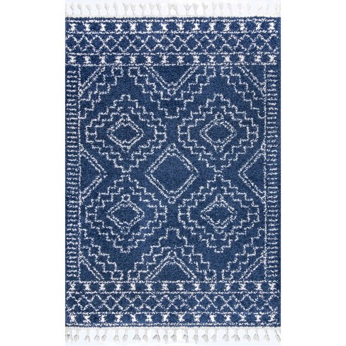 Nuloom Vasiliki Geometric 7x9 Shag Indoor Area Rug For Living Room ...
