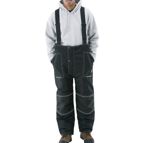 Refrigiwear Ergoforce Waterproof Insulated Low Bib Overalls (black, 4xl ...