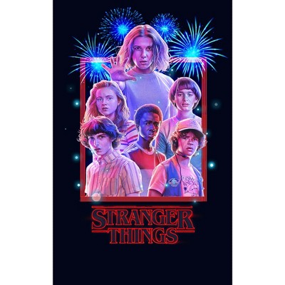 Girl's Stranger Things Fourth Of July Character Frame T-shirt - Navy ...