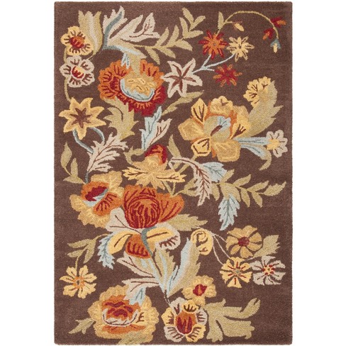 Blossom Blm915 Hand Hooked Area Rug - Brown/multi - 4'x6' - Safavieh ...