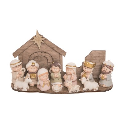 Kurt Adler 6-inch Resin Nativity 7-piece Set : Target