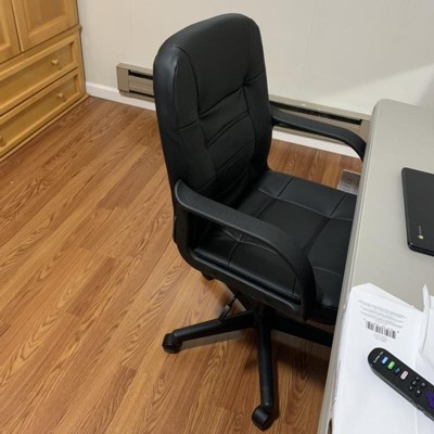 Office Chair Bonded Leather Black - Room Essentials™ : Target