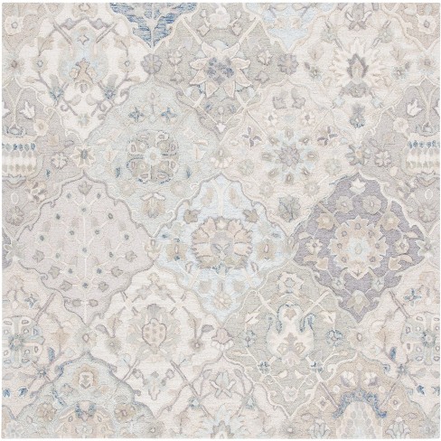 Glamour Glm622 Hand Tufted Area Rug - Grey/blue - 4'x4' - Safavieh : Target