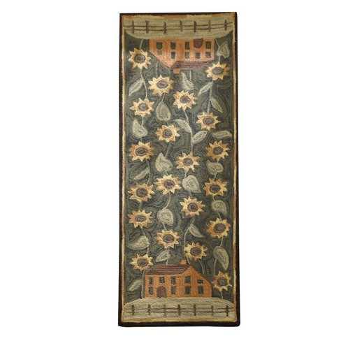 Park Designs House And Sunflower Hooked Rug Runner : Target