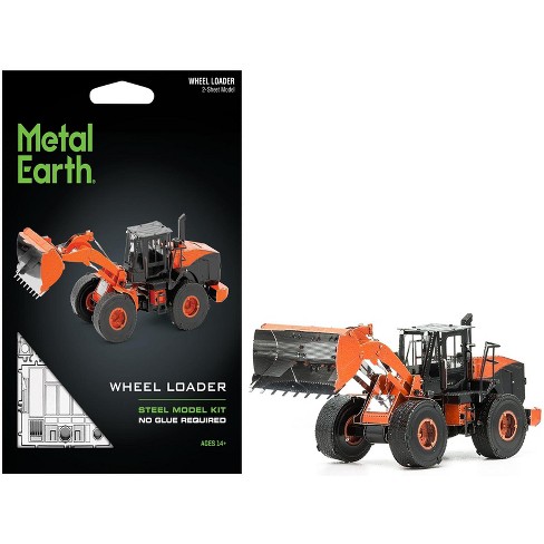 Model Kit Wheel Loader Orange And Black (challenging Difficulty) Steel ...