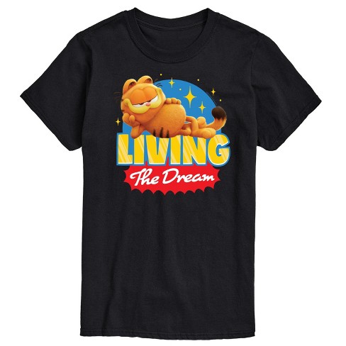 Men's Garfield Living The Dream Short Sleeve Graphic T-shirt - Black ...