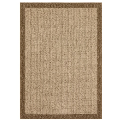 2'6"x3'10" Washable Madison Border Accent Rug Tan - Threshold™ : Target