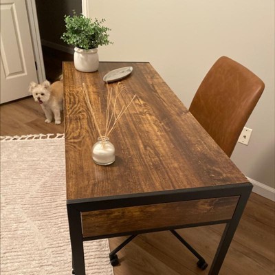 Costway Computer Desk Metal Frame Study Table Home Office Workstation W ...