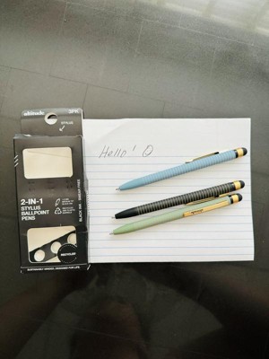 Altitude 3pk Ballpoint Pens Black Ink Stylus : Target