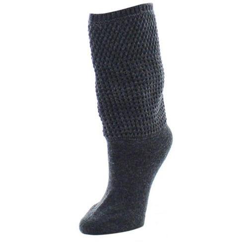 Natori Women's Wool-blend Boot Topper Socks Dark Gray Heather 9-11 : Target