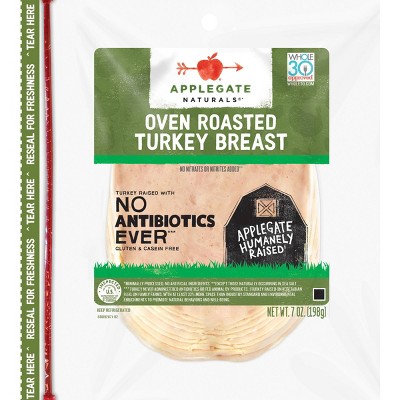 Applegate Natural Sliced Oven Roasted Turkey Breast - 7oz : Target