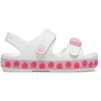 Crocs Kids' Crocband Cruiser Pet Sandals, J2, White/pink Tweed : Target