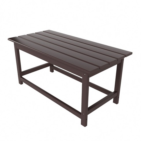 Westintrends Outdoor Hdpe Adirondack Coffee Table, Dark Brown : Target