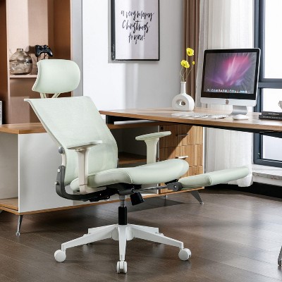 High Back Office Chair With Fixed Arms And Headrest, Black, Home Office ...