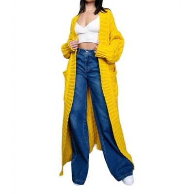 Women's Long Cable Knit Cardigan Sweater - Rehab S : Target