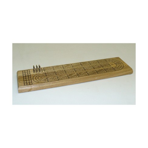 Three Track Cribbage Board W/oak Finish Board Game : Target