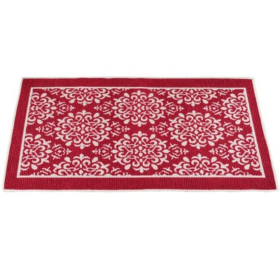 Collections Etc Elegant Medallion Floral Accent Rug With Skid-resistant ...