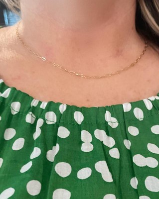 14k Gold Plated 16" Paperlink Chain Necklace - A New Day™ : Target