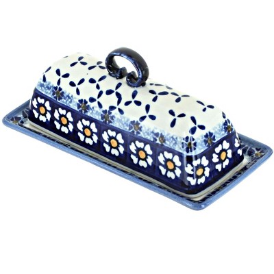 Blue Rose Polish Pottery Tulip Butter Dish : Target
