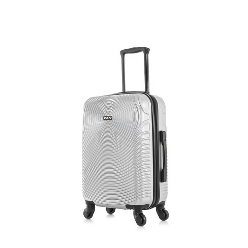 Dukap Inception Lightweight Hardside Carry On Spinner Suitcase - Silver ...