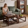 MAYEERTY Solid Wood End Table, 2-Tier Square Side Table with Open ...