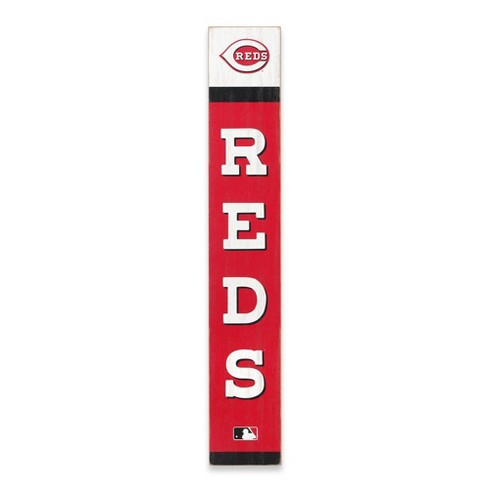 Mlb Cincinnati Reds Baseball Vertical Wood Sign Panel : Target