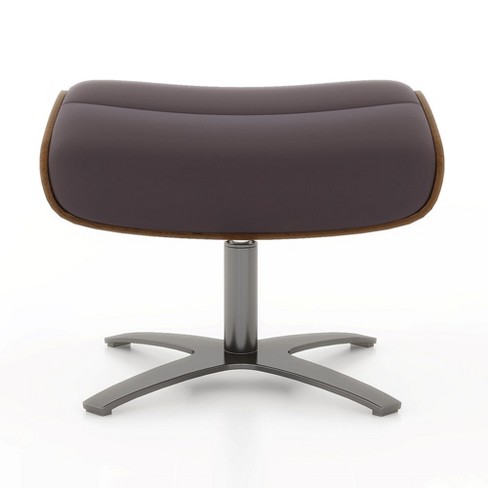 Jennifer Taylor Home Jovan 20.5" Mid-century Modern Genuine Leather ...