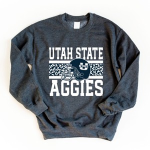Utah State Aggies Leopard - Women's Graphic Sweatshirt : Target
