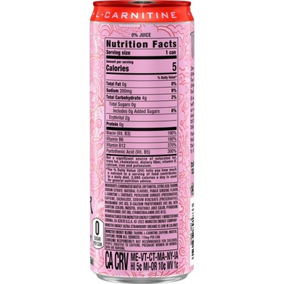 Monster Ultra Strawberry Dreams Energy Drink - 12 fl oz Can : Target